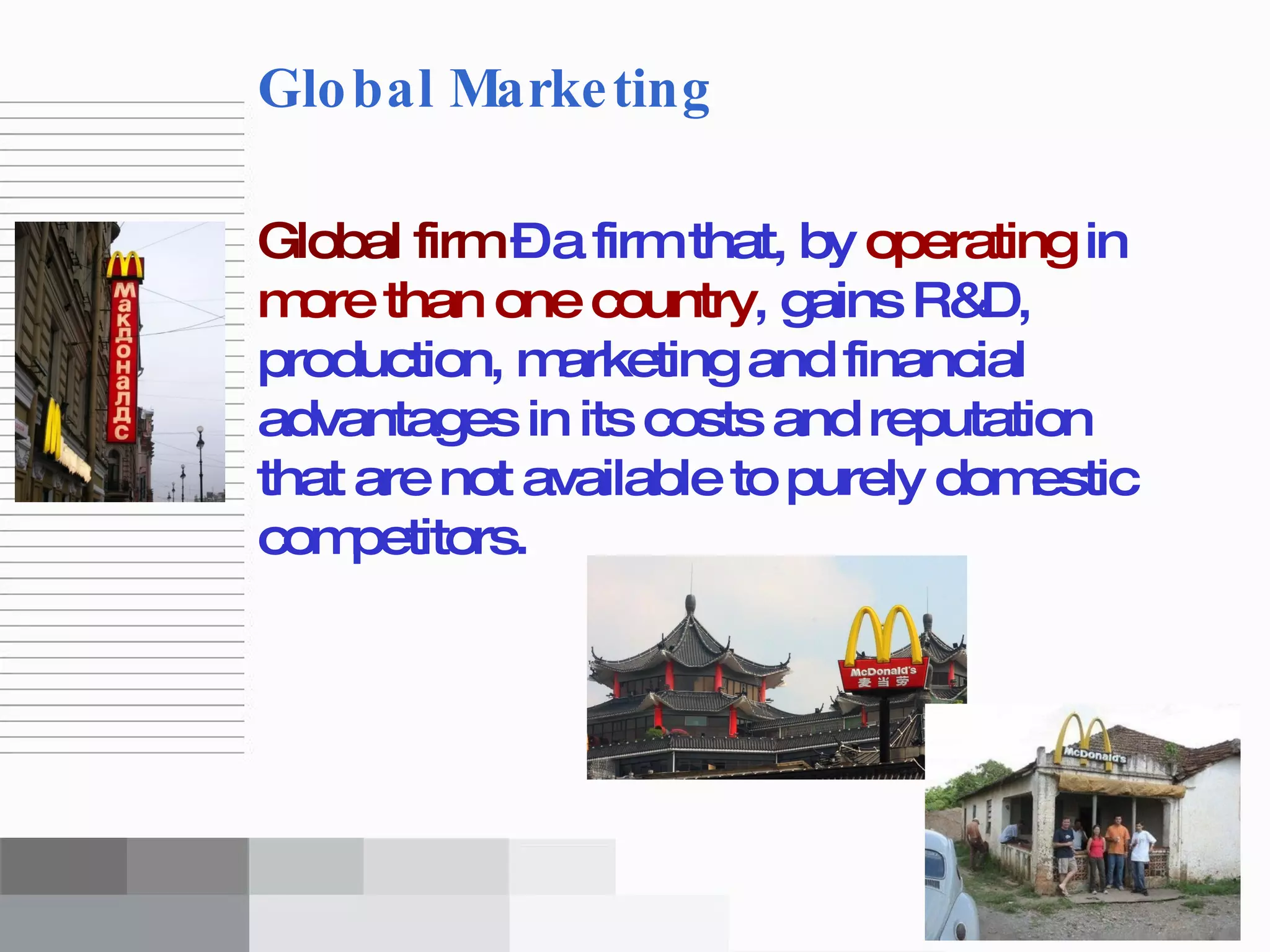 Chapter15 The Global Market Place | PPT