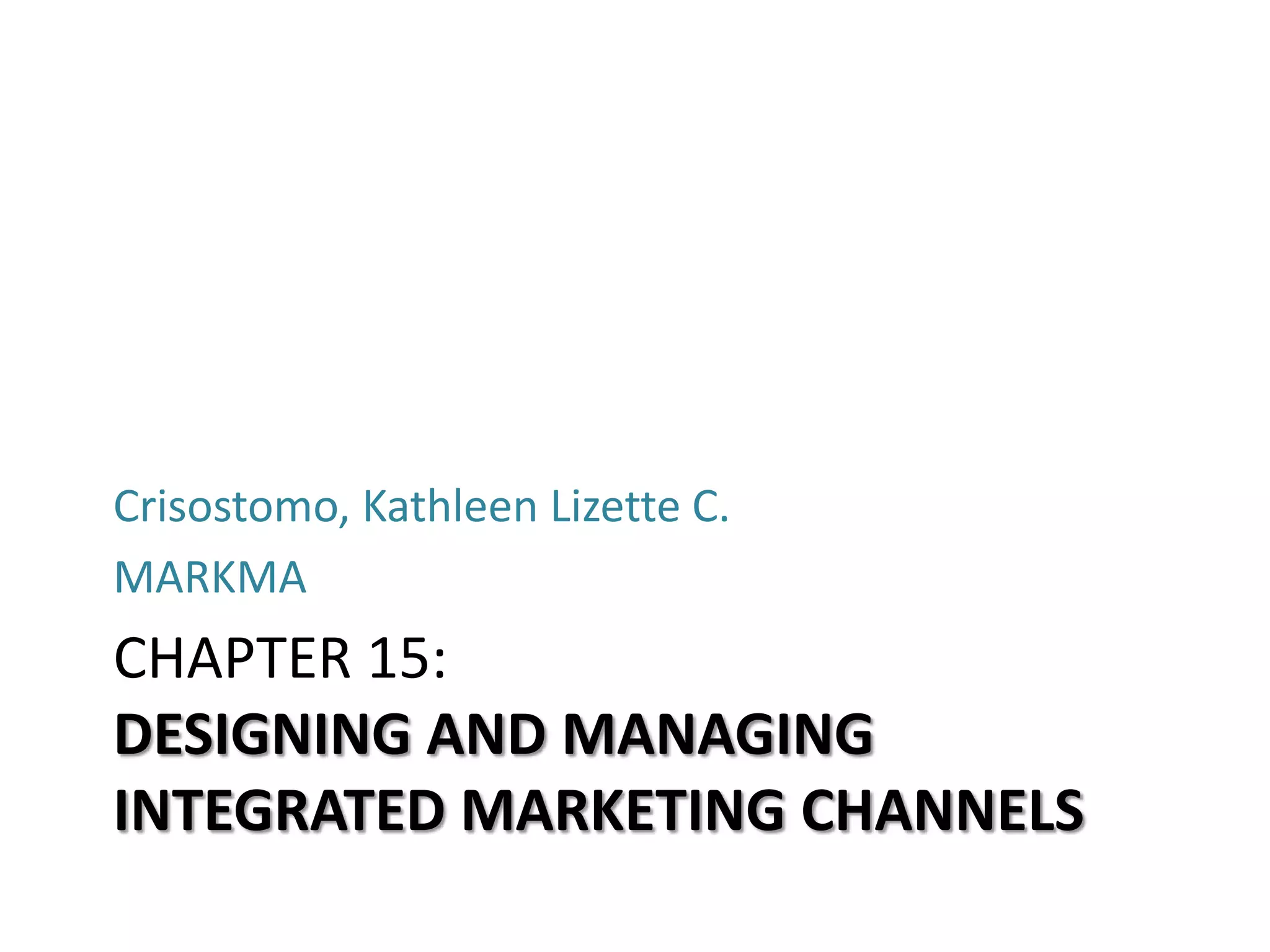 Chapter 15 top 10 - designing and managing integrated marketing concepts | PPTX