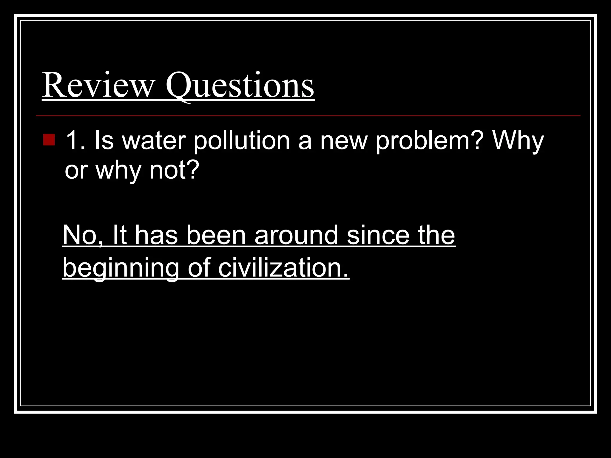 Chapter 15 – water quality and pollution | PPT