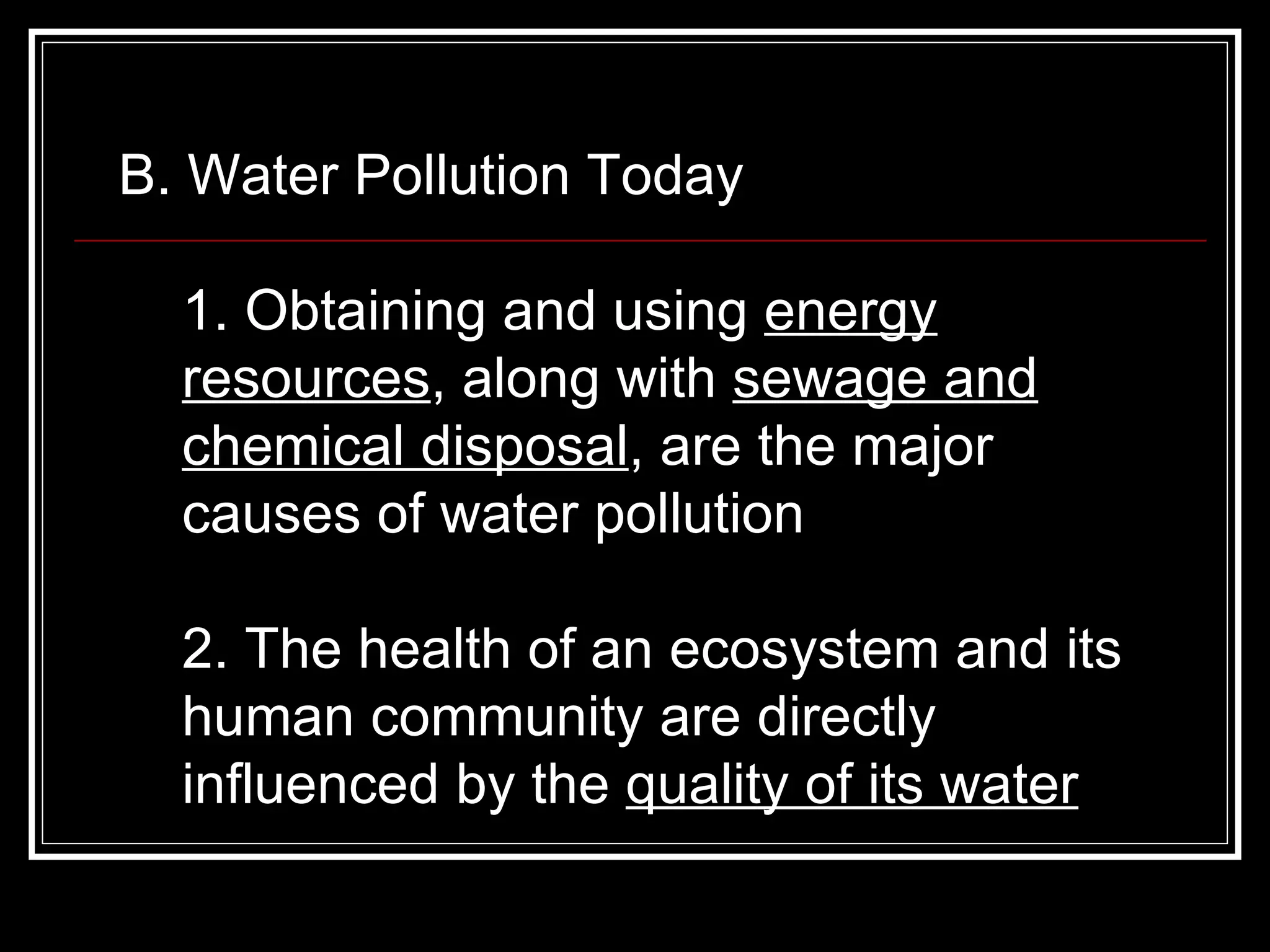 Chapter 15 – water quality and pollution | PPT