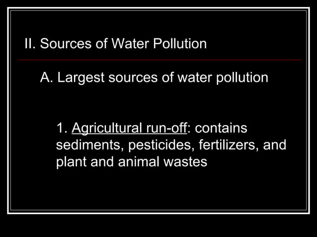 Chapter 15 – water quality and pollution | PPT