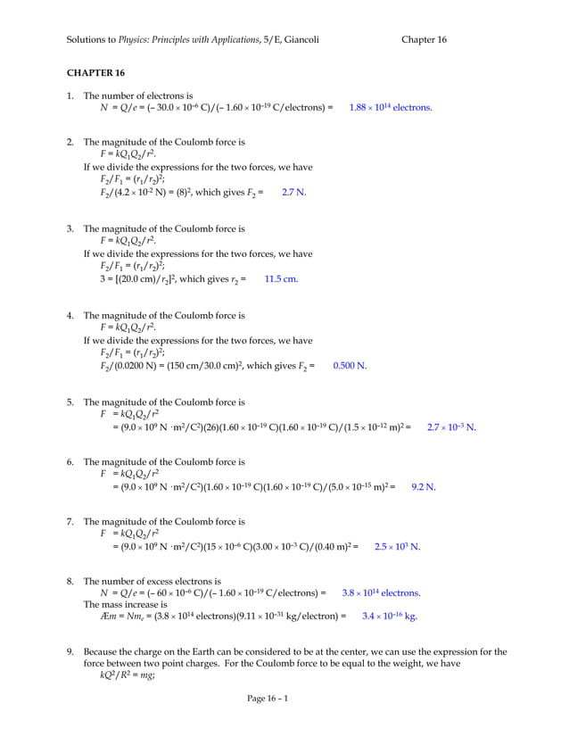 Chapter16 giancoli edisi 5 jawaban | PDF