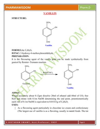STUDY OF FOLLOWING OFFICIAL COMPOUNDS | PDF