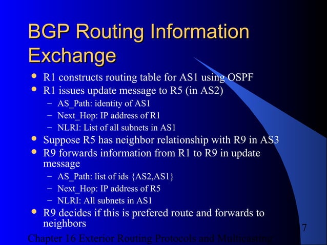 Exterior Routing Protocols And Multi casting Chapter 16 | PPT