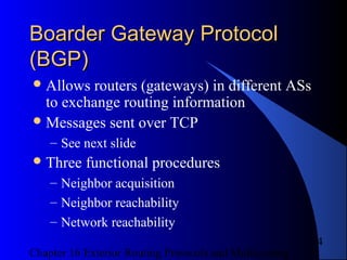 Exterior Routing Protocols And Multi casting Chapter 16 | PPT