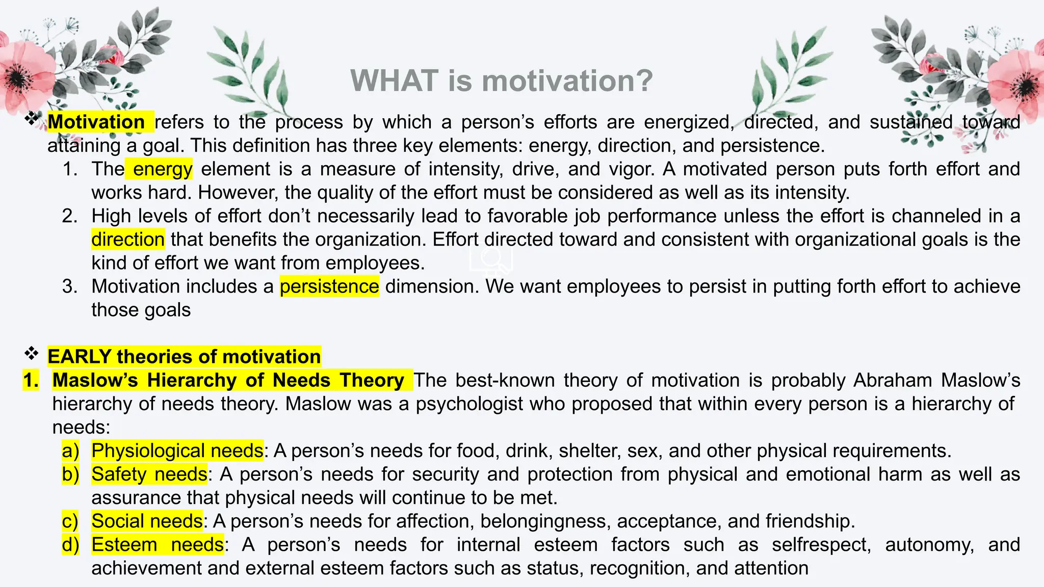 Management Introduction Motivating Employees | PPTX