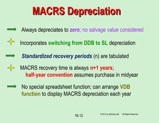 Chapter 16 depreciation methods | PPT