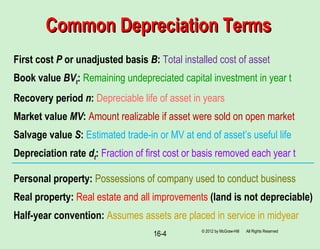 Chapter 16 depreciation methods | PPT