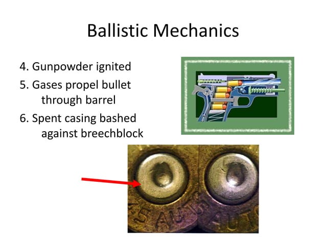 Chapter_16_-_FirearmsToolMarks.ppt for Criminal Investigation Class | PPT