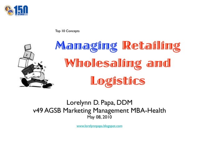 Chapter 16 managing retailing, wholesaling & logistics | KEY | Retail ...