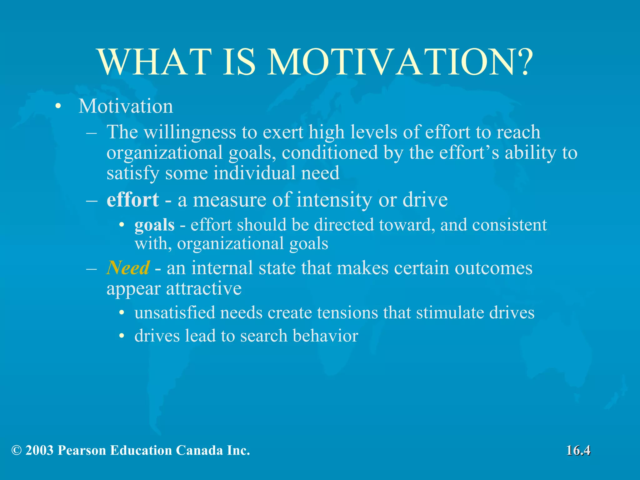 Chapter 16 Motivating Employees | PPT