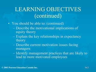 Chapter 16 Motivating Employees | PPT