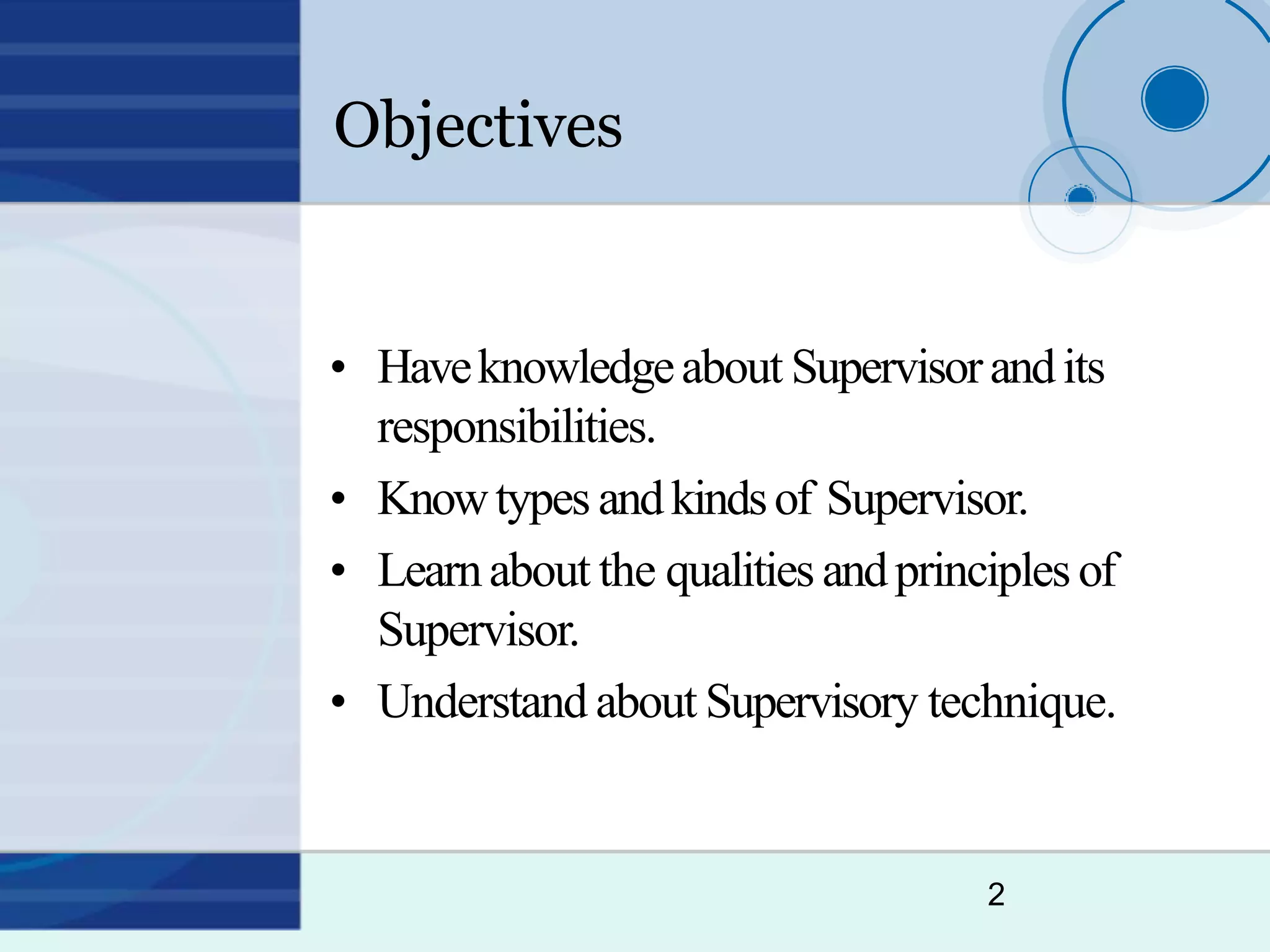 Supervision - Types, Techniques, Function and Responsibilities of of ...