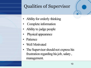 Supervision - Types, Techniques, Function and Responsibilities of of ...