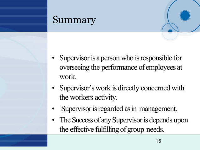 Supervision - Types, Techniques, Function and Responsibilities of of ...
