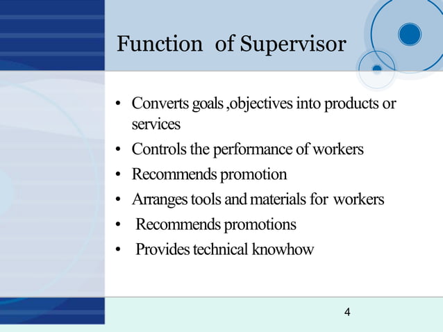 Supervision - Types, Techniques, Function and Responsibilities of of ...