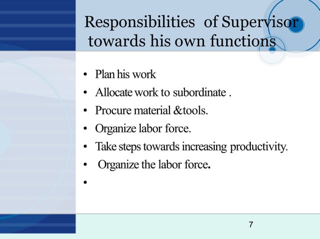 Supervision - Types, Techniques, Function and Responsibilities of of ...