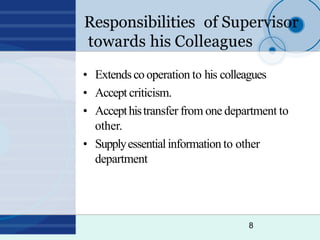 Supervision - Types, Techniques, Function and Responsibilities of of ...