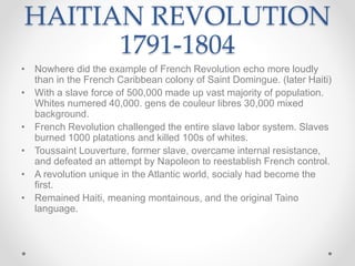 AP WORLD HISTORY: Chapter 16 Atlantic Revolutions: Global Echoes 1750 ...