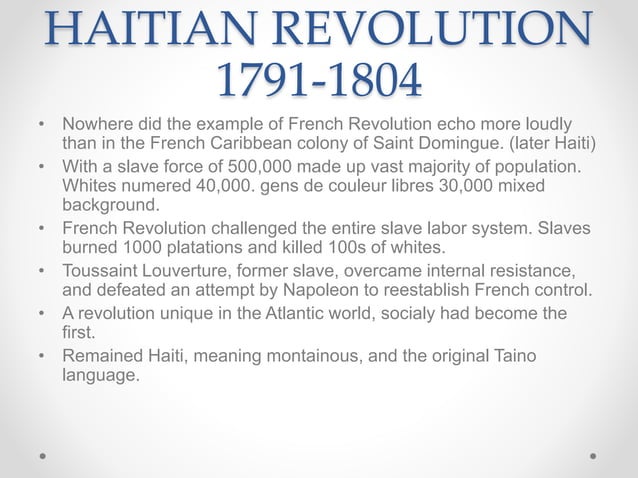 AP WORLD HISTORY: Chapter 16 Atlantic Revolutions: Global Echoes 1750 ...