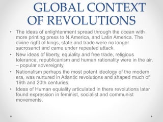 AP WORLD HISTORY: Chapter 16 Atlantic Revolutions: Global Echoes 1750 ...