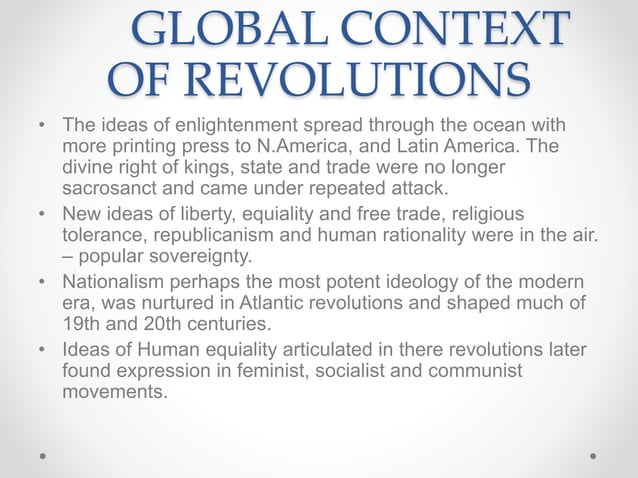 AP WORLD HISTORY: Chapter 16 Atlantic Revolutions: Global Echoes 1750 ...