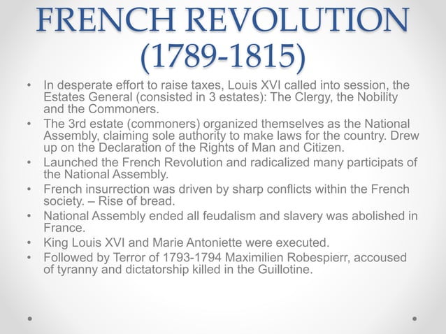 AP WORLD HISTORY: Chapter 16 Atlantic Revolutions: Global Echoes 1750 ...