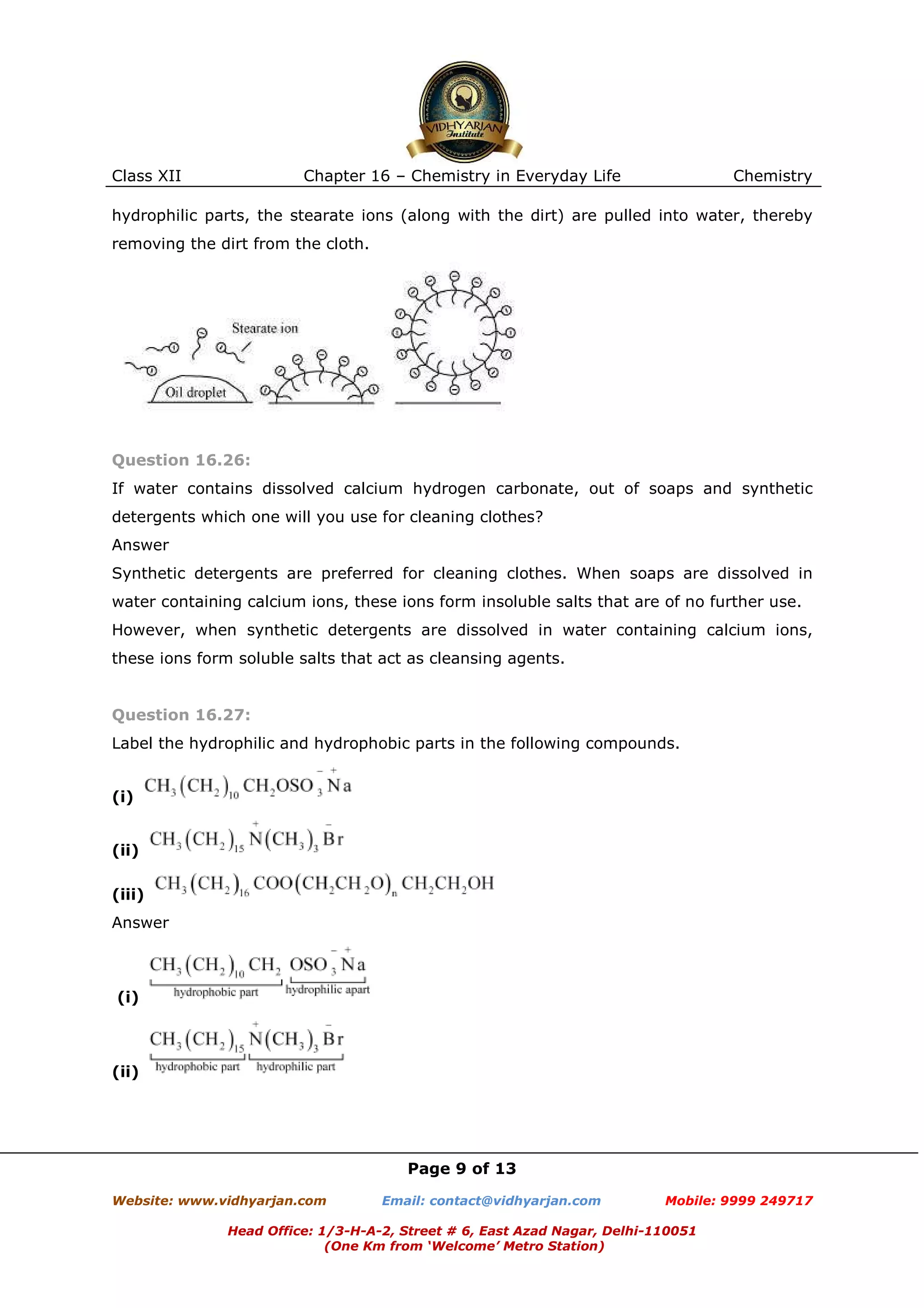 Chapter 16 chemistry in everyday life | PDF