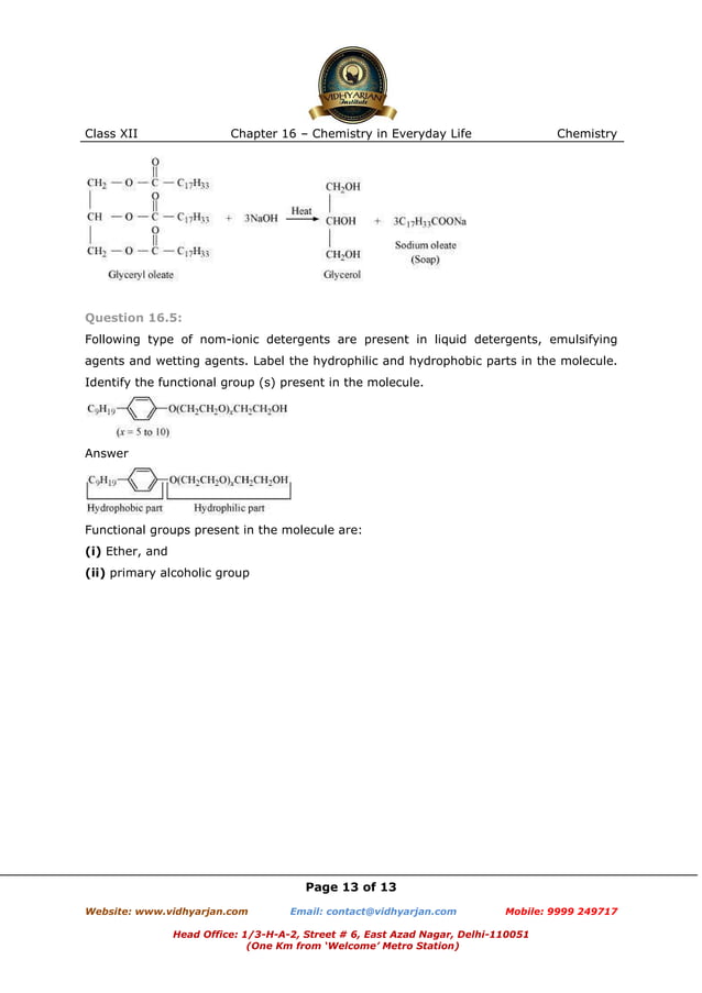 Chapter 16 chemistry in everyday life | PDF