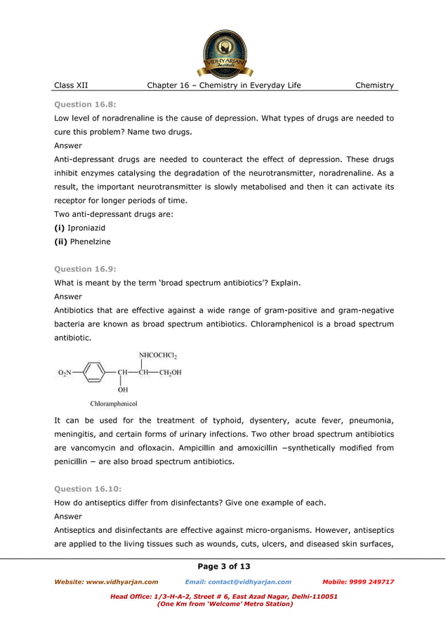 Chapter 16 chemistry in everyday life | PDF