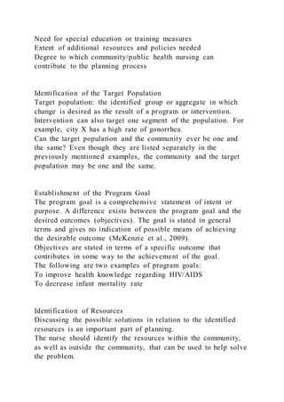 Chapter 16 Community Diagnosis, Planning, and InterventionSerg | DOCX ...