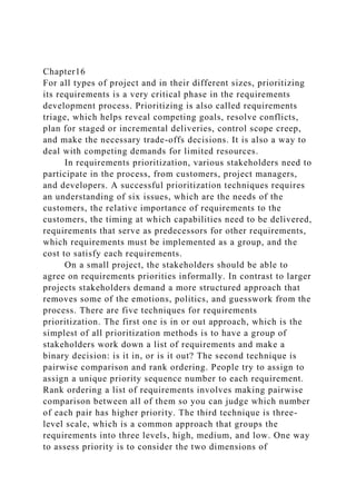 Chapter16For all types of project and in their different sizes, .docx