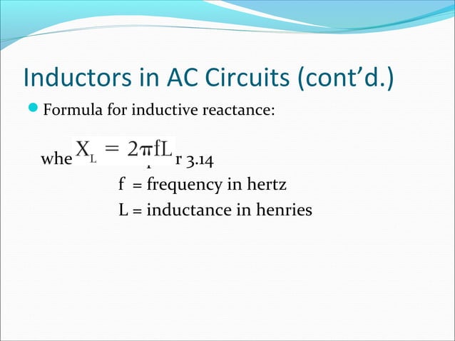 inductive ac circuits | PPT