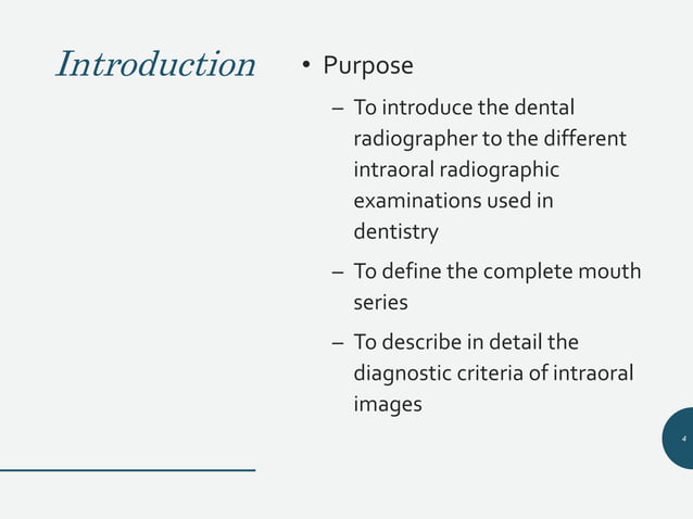 Chapter 16: Intro to Dental Imaging Examinations | PPT