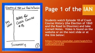 Chapter 16, lesson 1 the road to civil war | PPT