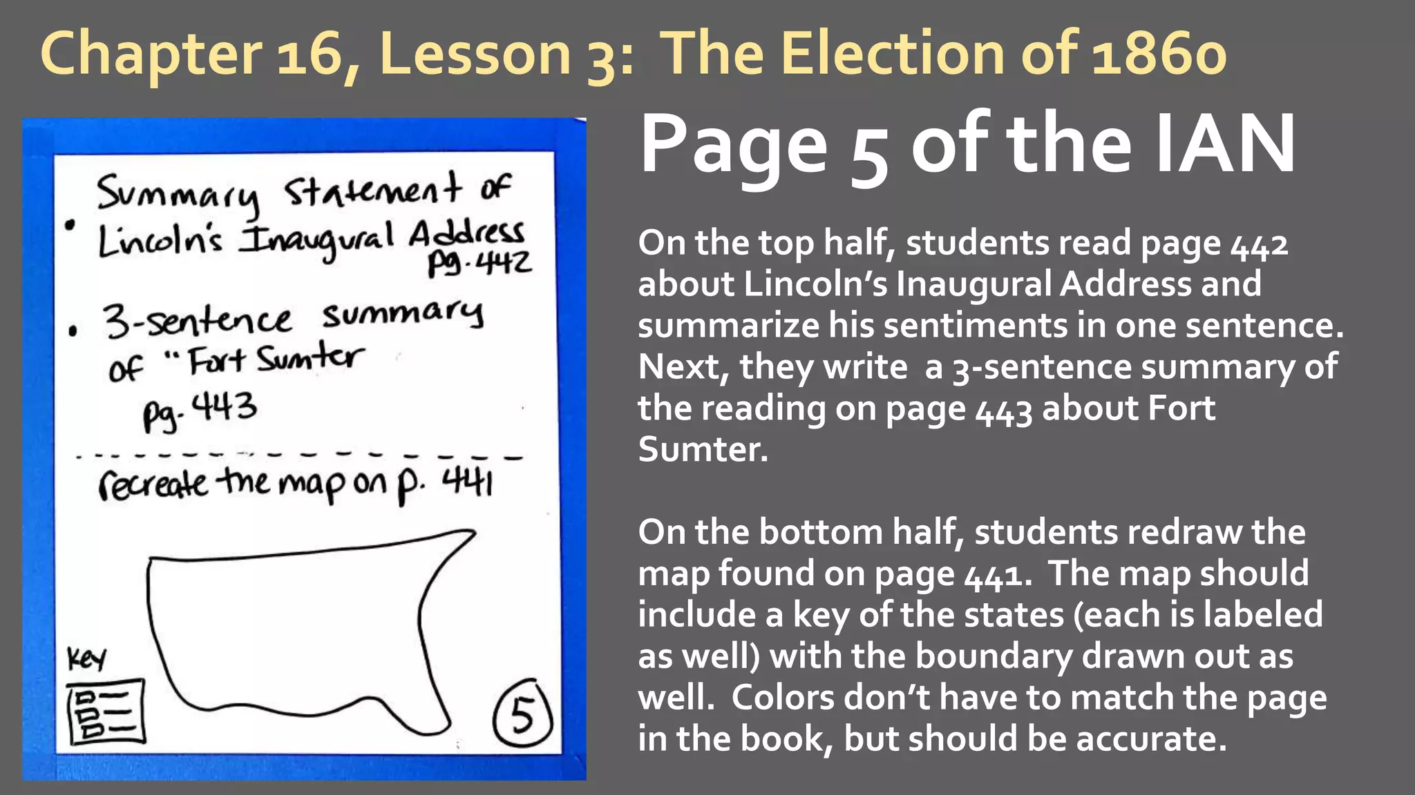 Chapter 16, lesson 3 the election of 1860 | PPTX
