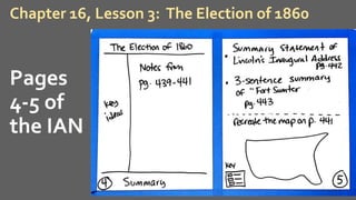 Chapter 16, lesson 3 the election of 1860 | PPTX