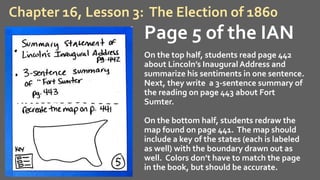 Chapter 16, lesson 3 the election of 1860 | PPTX