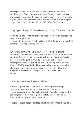 CHAPTER 16MANAGEMENT OF EMPLOYEE CONDUCT AGENCYLEC.docx