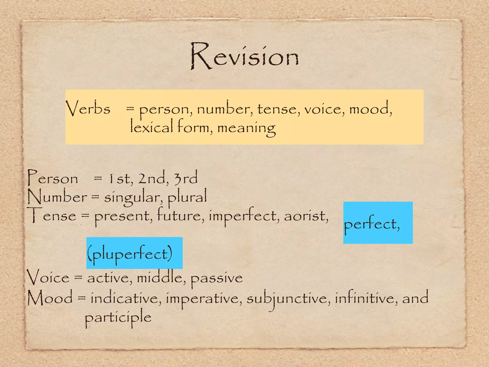 Chapter 16 Perfect Tense | PPT