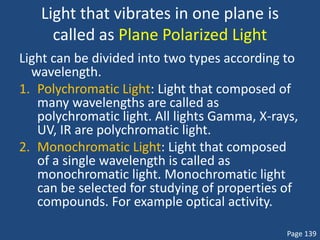 Chapter 16, plane polarized light lec.11