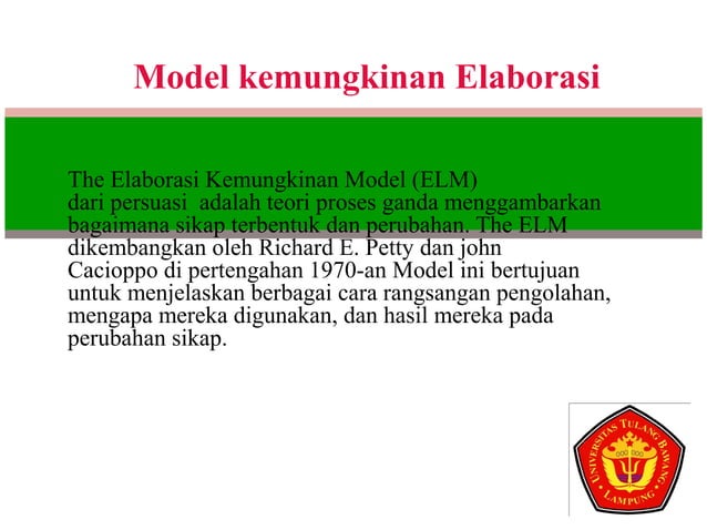 Chapter 16 ppt (elaboration likelihood model) | PPT