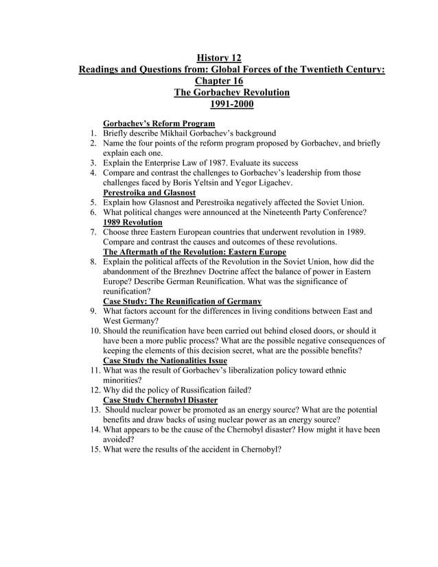 H12 Chapter 16 questions | PDF