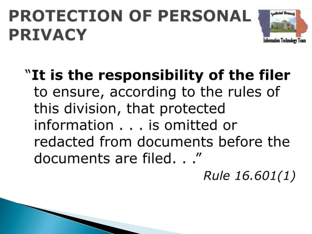 Iowa Court's Chapter 16 Rules Presentation | PPT