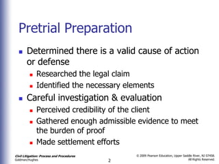 Chapter 16 sixteen trial preparation post discovery to pre-trial | PPTX
