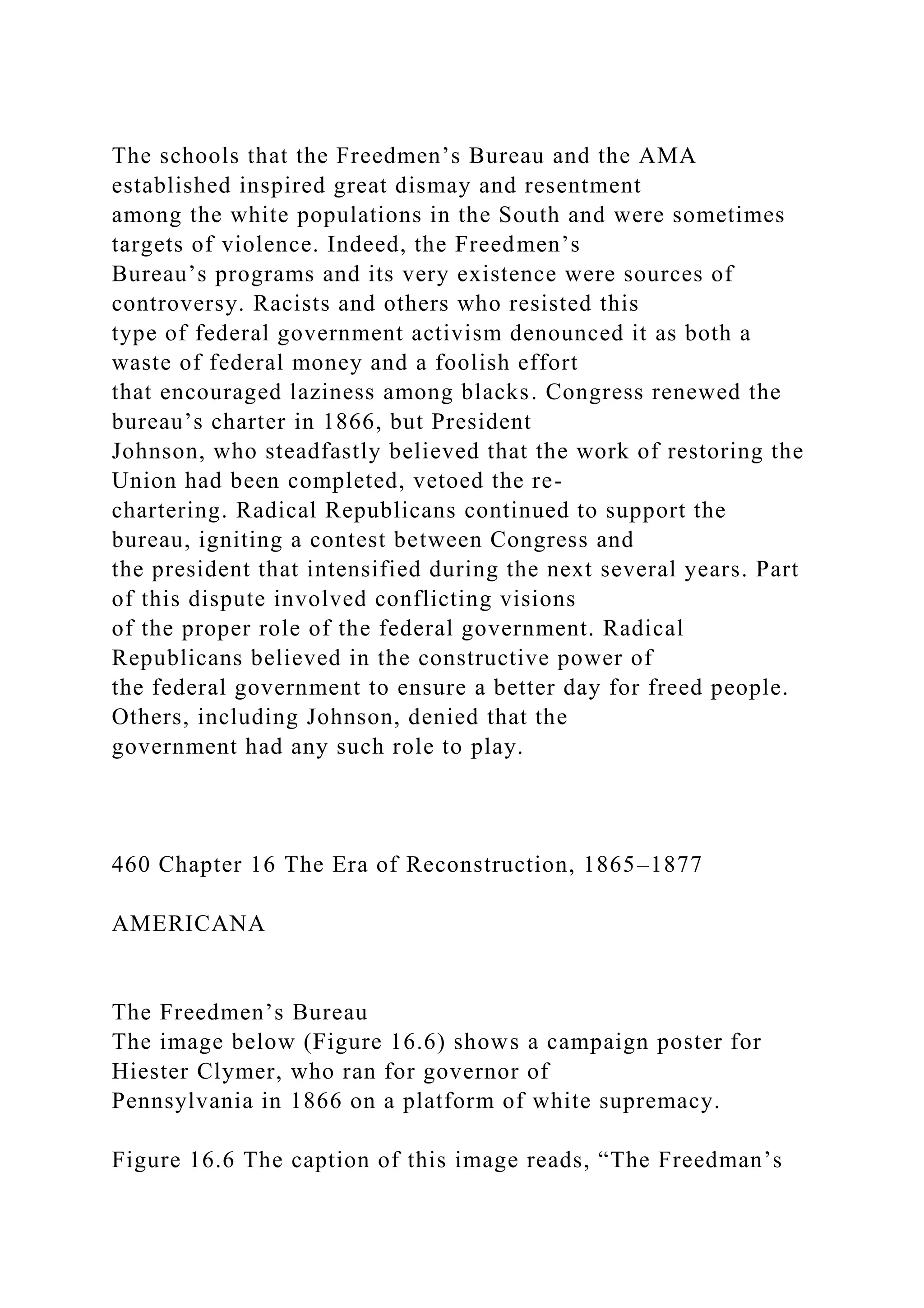 Chapter 16 The Era of Reconstruction, 1865–1877 of U.S. Histo.docx