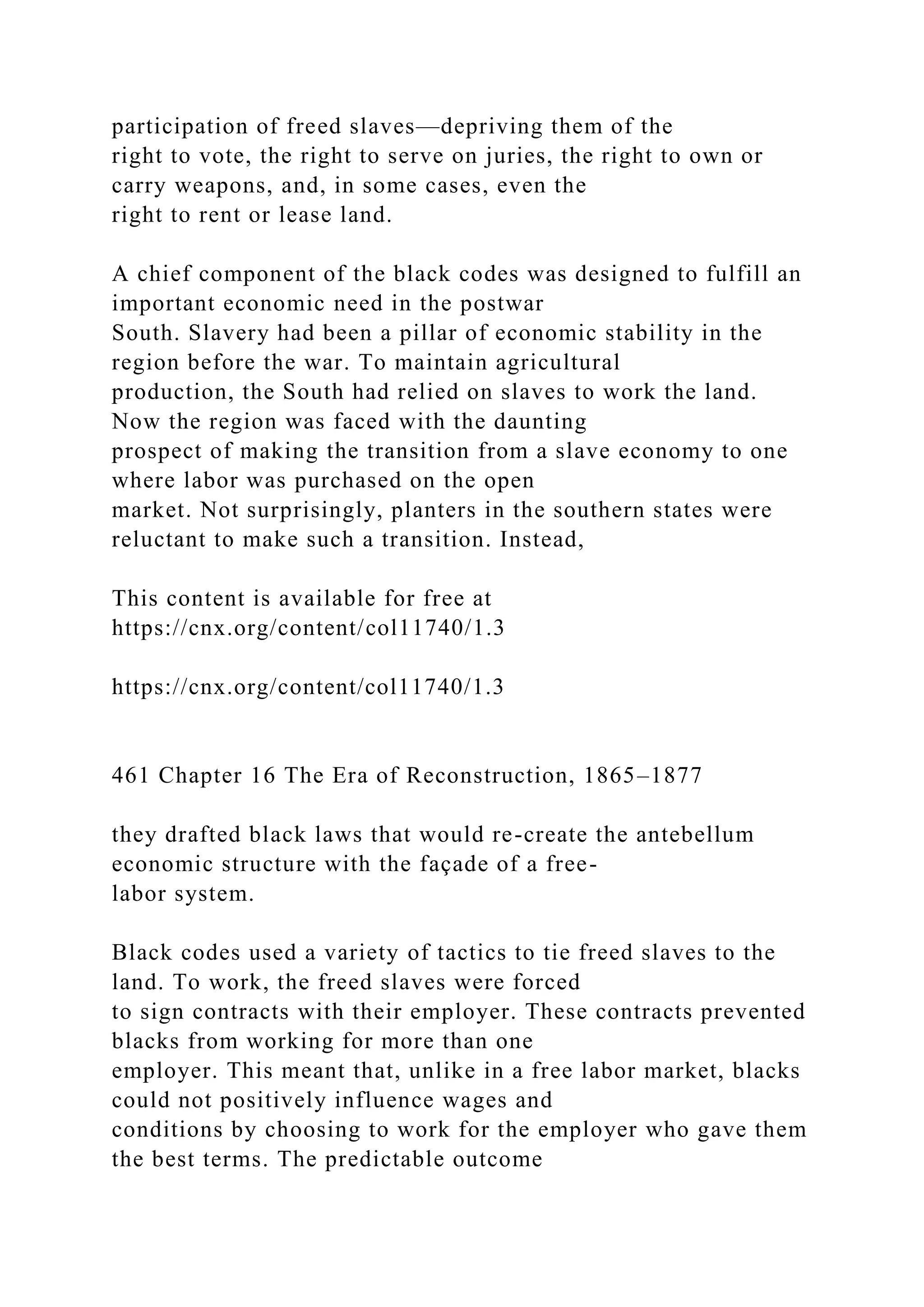 Chapter 16 The Era of Reconstruction, 1865–1877 of U.S. Histo.docx