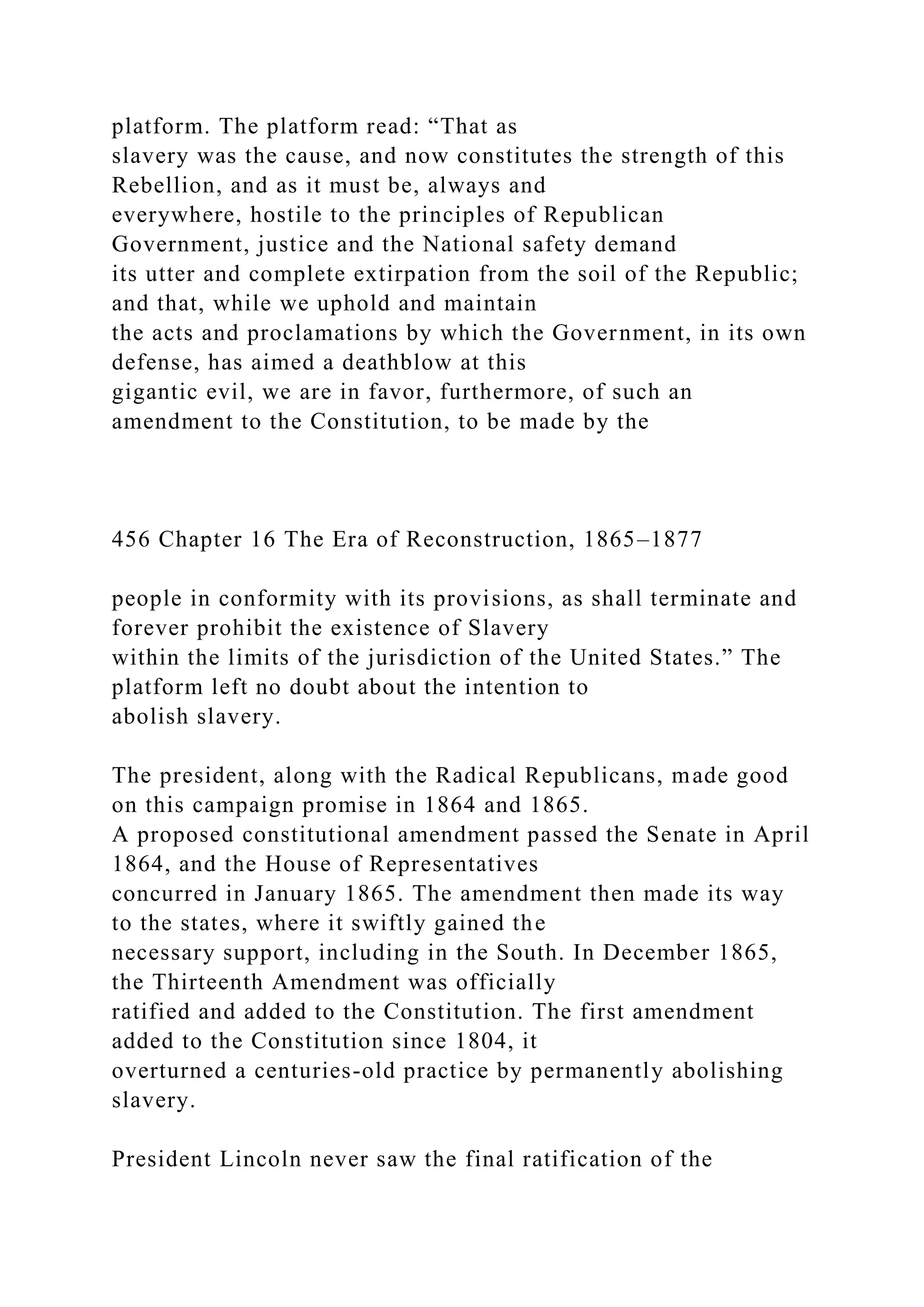 Chapter 16 The Era of Reconstruction, 1865–1877 of U.S. Histo.docx