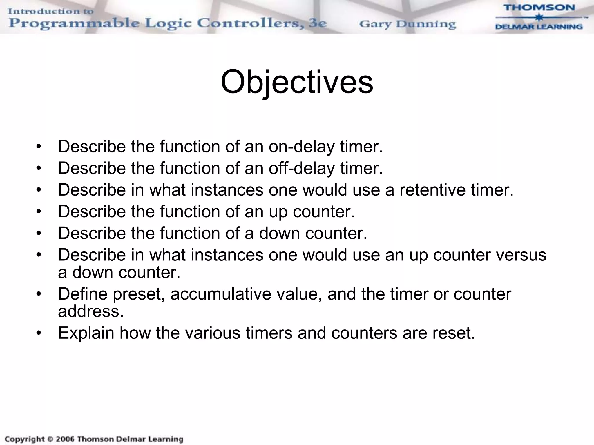 Chapter 16 timers and counters | PPT