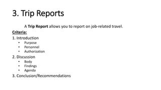 Short, Informal Reports | PPTX